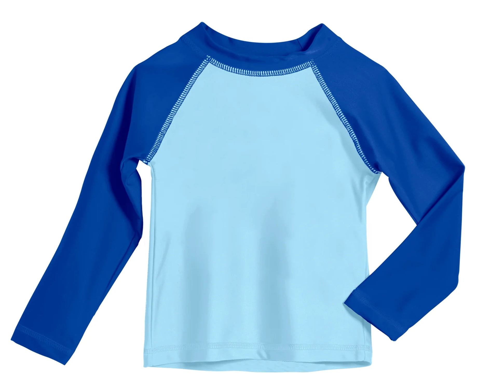 Made in USA Boys UPF 50+ Color Block Solid Long Sleeve Rashguard ...