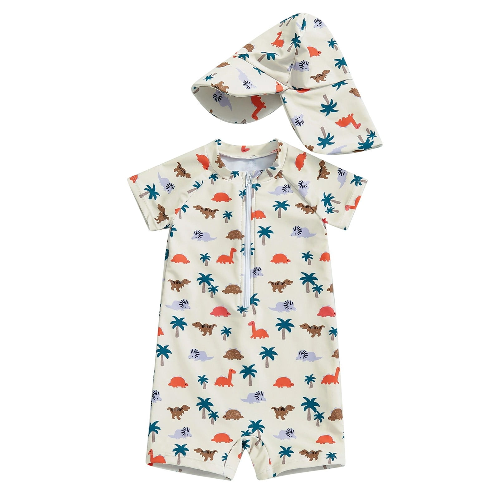 Boys UPF 50+ Sun Swim Shirt With Matching Swim Trunks Long Sleeve Rash ...