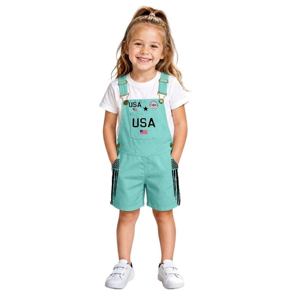 Boys USA 250th Anniversary Themed Patriotic Adjustable Suspenders Pants ...
