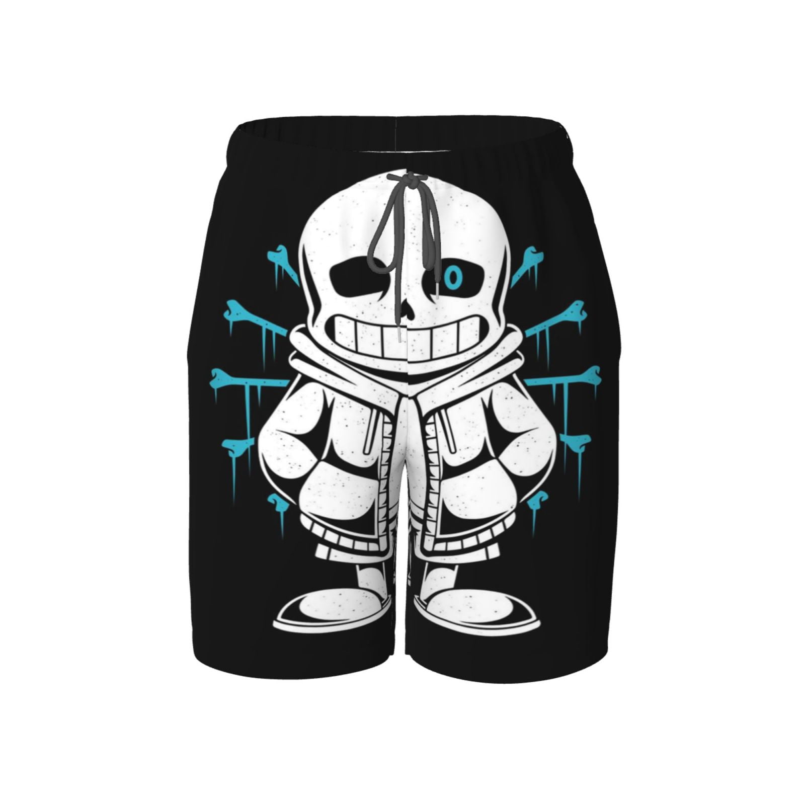Boys Undertale Sans Swim Trunks With Mesh Liner Kids Cartoon Quick Dry ...
