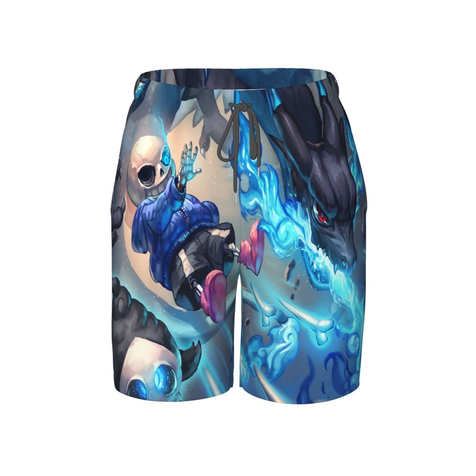 Boys Undertale Sans Swim Trunks With Mesh Liner Kids Cartoon Quick Dry ...