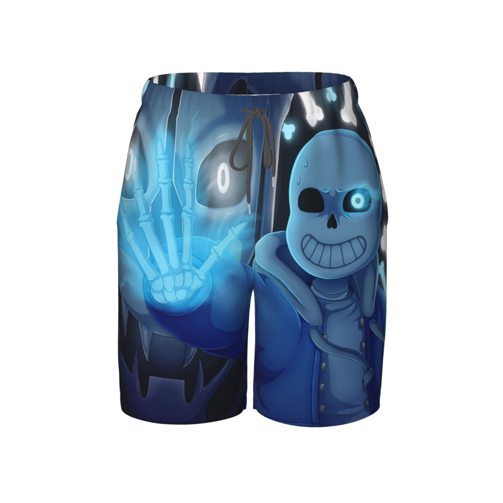 Boys Undertale Sans Swim Trunks With Mesh Liner Kids Cartoon Quick Dry ...