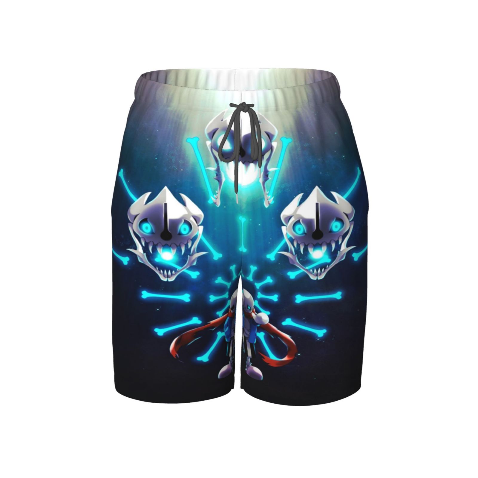 Boys Undertale Sans Swim Trunks With Mesh Liner Kids Cartoon Quick Dry ...