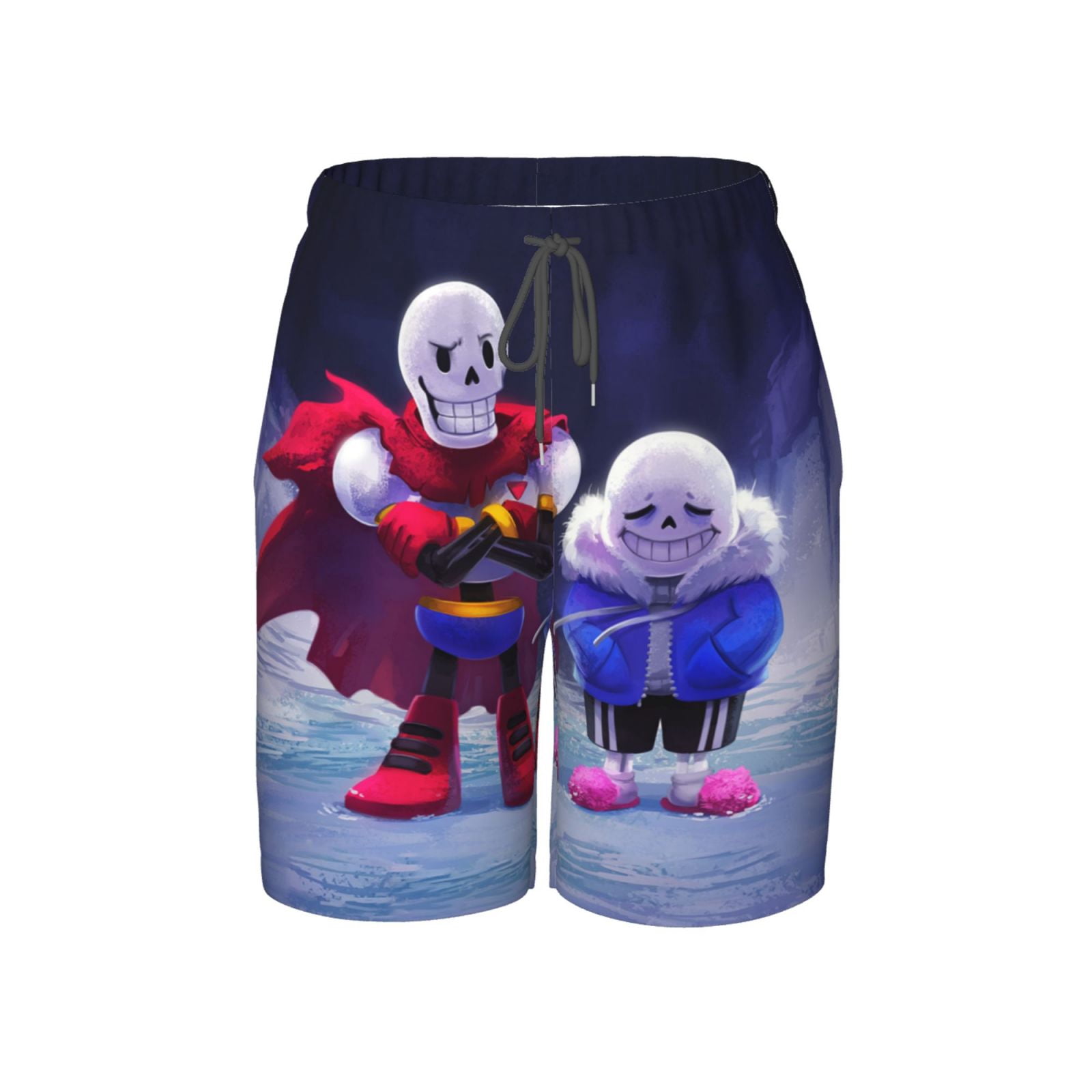 Boys Undertale Sans Swim Trunks With Mesh Liner Kids Cartoon Quick Dry ...