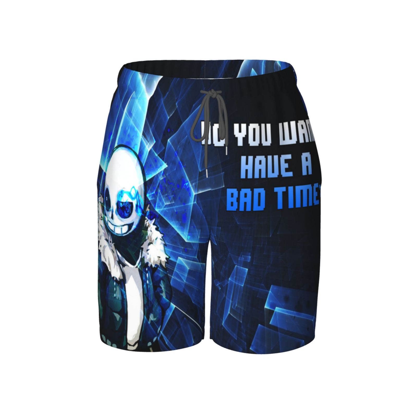 Boys Undertale Sans Swim Trunks With Mesh Liner Kids Cartoon Quick Dry ...