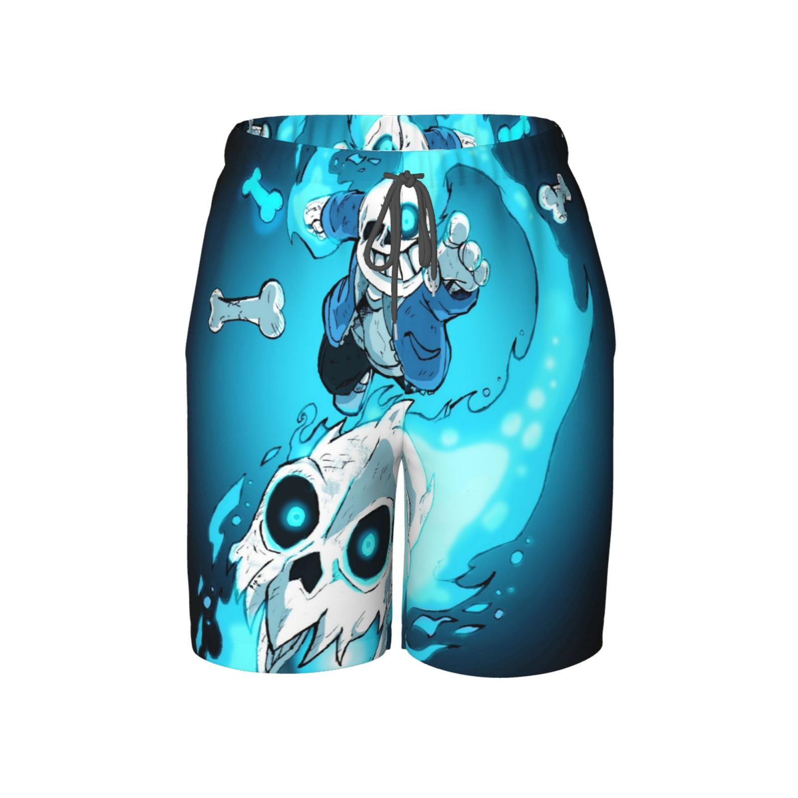 Boys Undertale Sans Swim Trunks With Mesh Liner Kids Cartoon Quick Dry ...