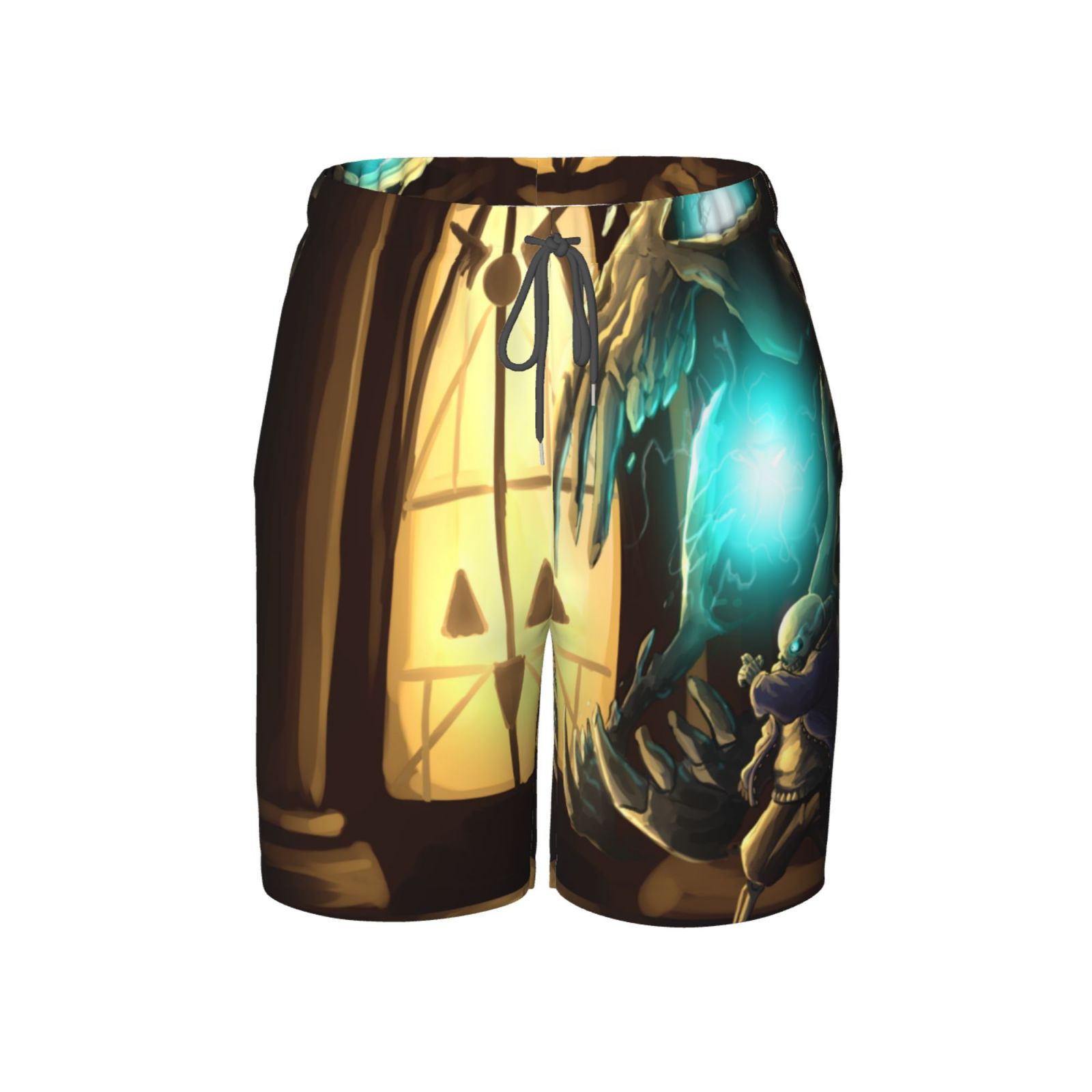 Boys Undertale Sans Swim Trunks With Mesh Liner Kids Cartoon Quick Dry ...