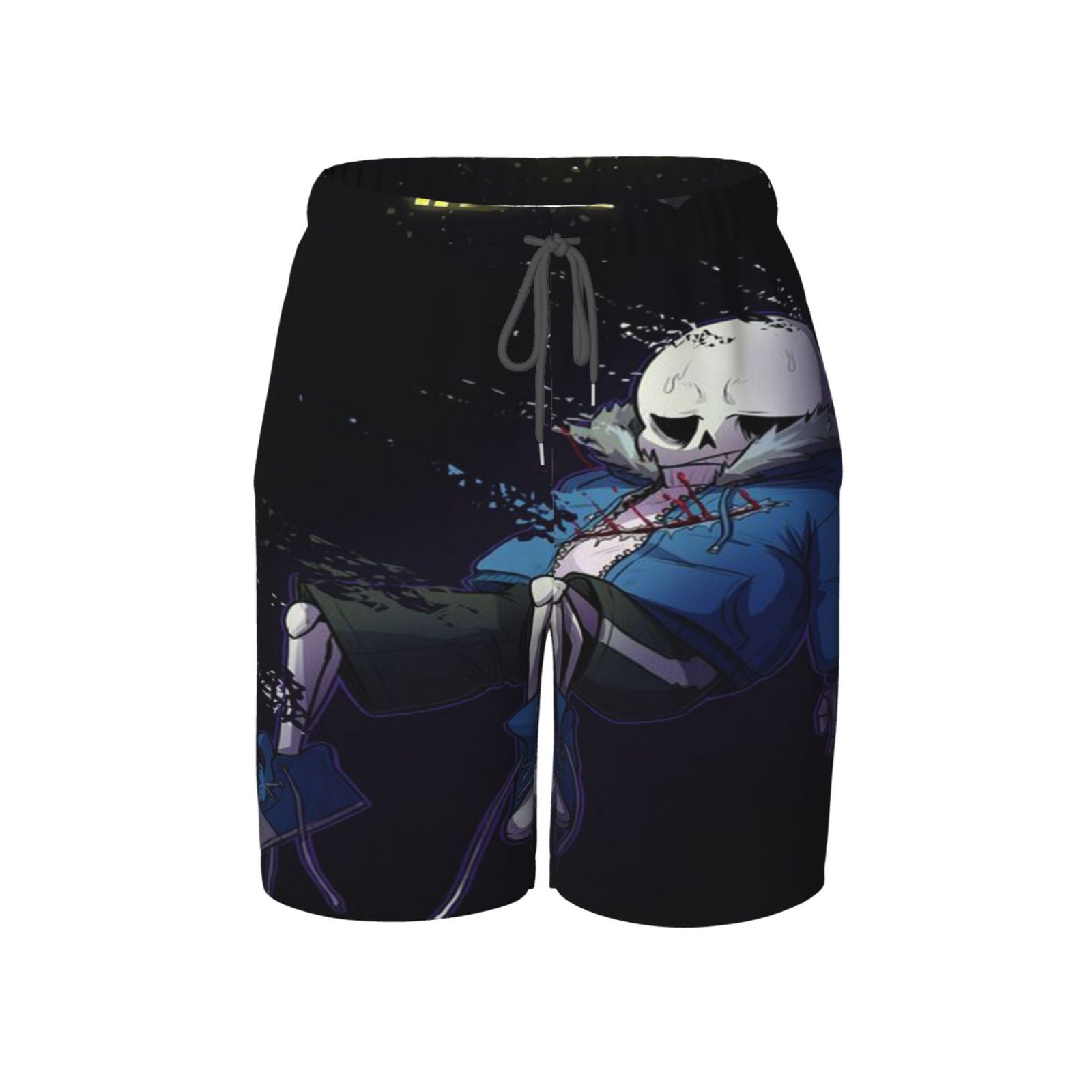 Boys Undertale Sans Swim Trunks With Mesh Liner Kids Cartoon Quick Dry ...