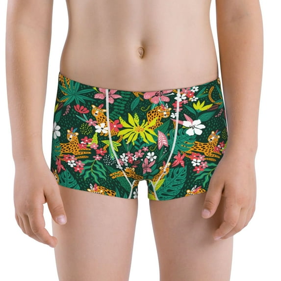 Boys Underwear - Cute Tribal Leopards Soft 100% Cotton Boys Boxer ...