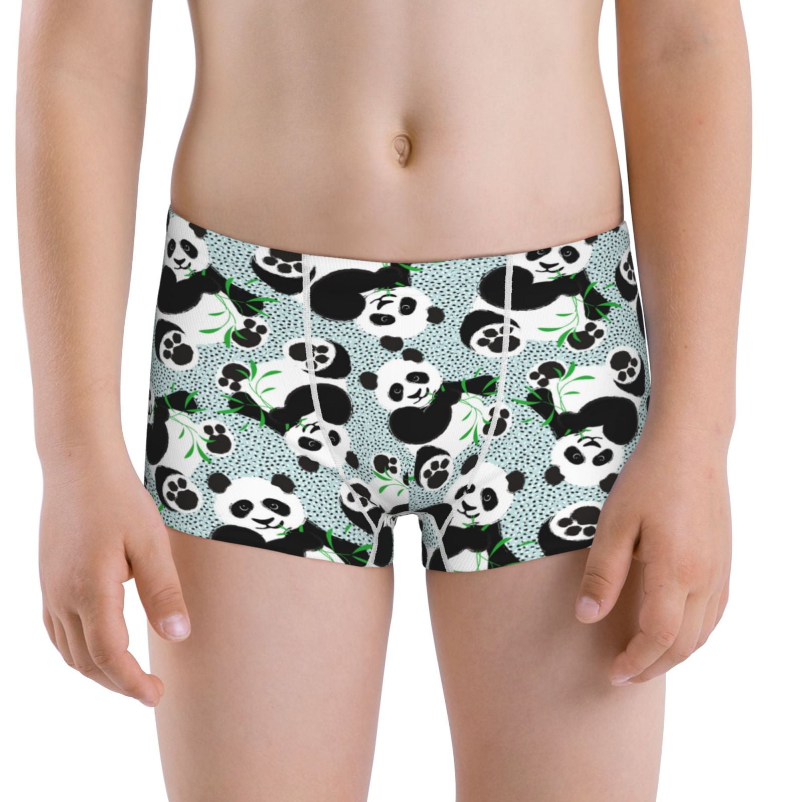 Boys Underwear - Panda And Eucalyptus Soft 100% Cotton Boys Boxer ...