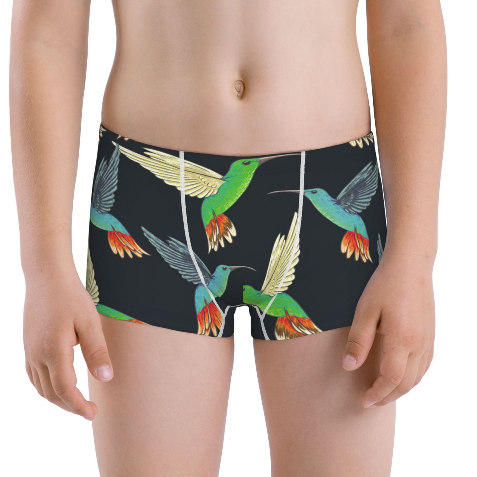 Boys Underwear Stretch Moisture - Blue Green Hummingbird Wicking Fabric ...
