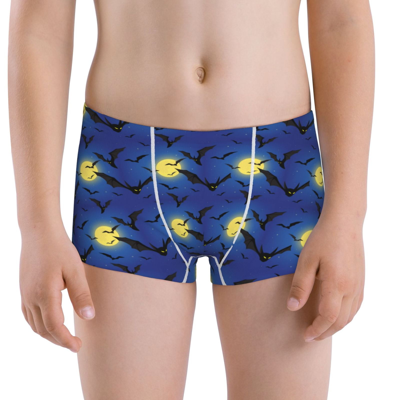 Boys Underwear - cool bats blue night starry sky Soft 100% Cotton Boys ...
