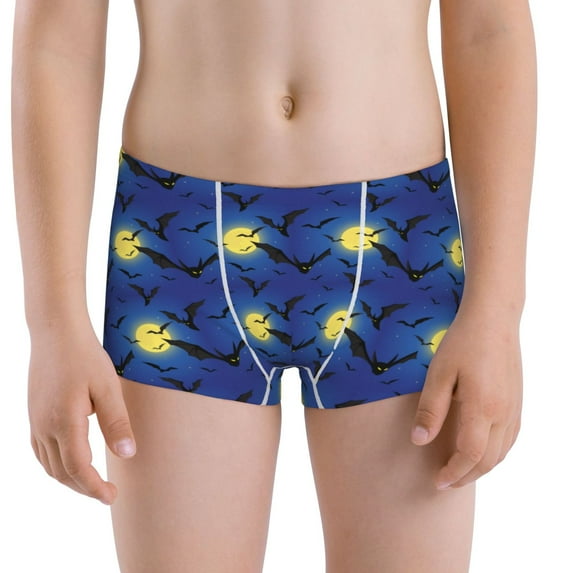 Boys Underwear - cool bats blue night starry sky Soft 100% Cotton Boys ...