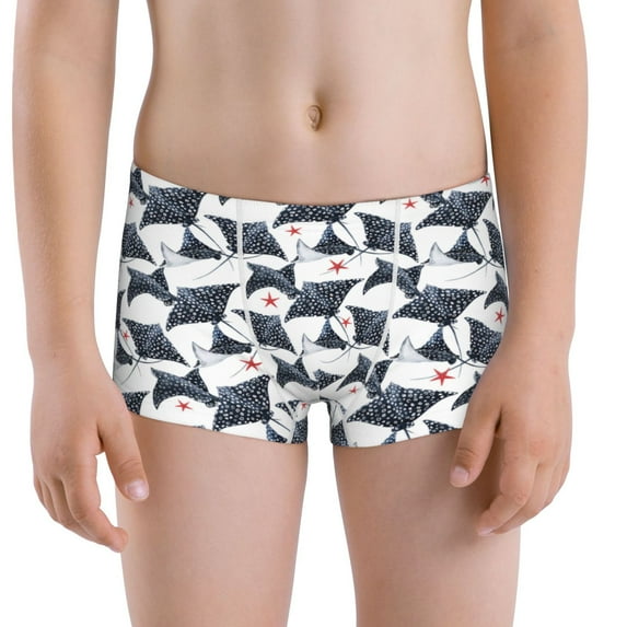 Boys Underwear - cool stingray fish cute Soft 100% Cotton Boys Boxer ...