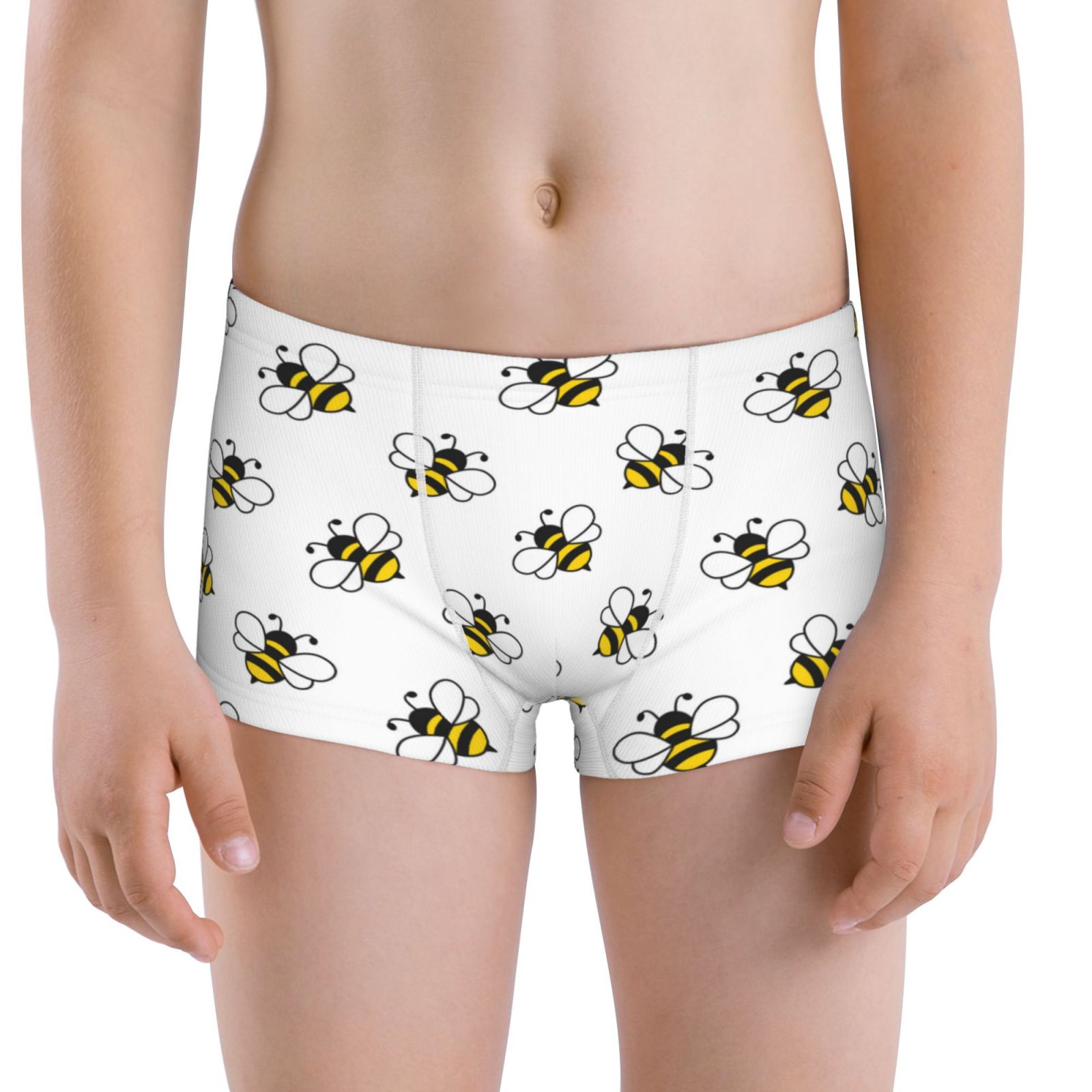 Boys Underwear - cute bees cartoon white Soft 100% Cotton Boys Boxer ...