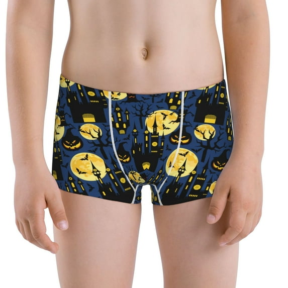 Boys Underwear - halloween elements background Soft 100% Cotton Boys ...