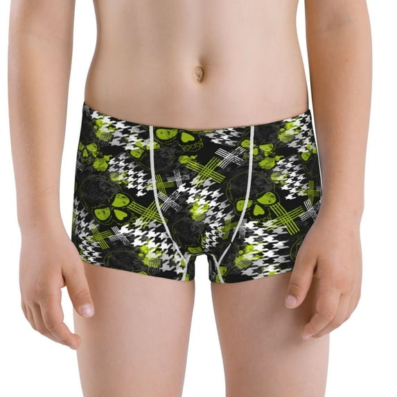 Boys Underwear - halloween skull Pattern Soft 100% Cotton Boys Boxer ...