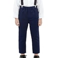 Boys Uniform Pants Girls Classic Elastic Waistband Twill Pants Chino ...