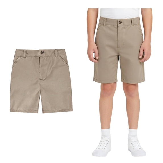 Boys Uniform Shorts with Pockets Straight Pants Casul Khaki Shorts Boys ...