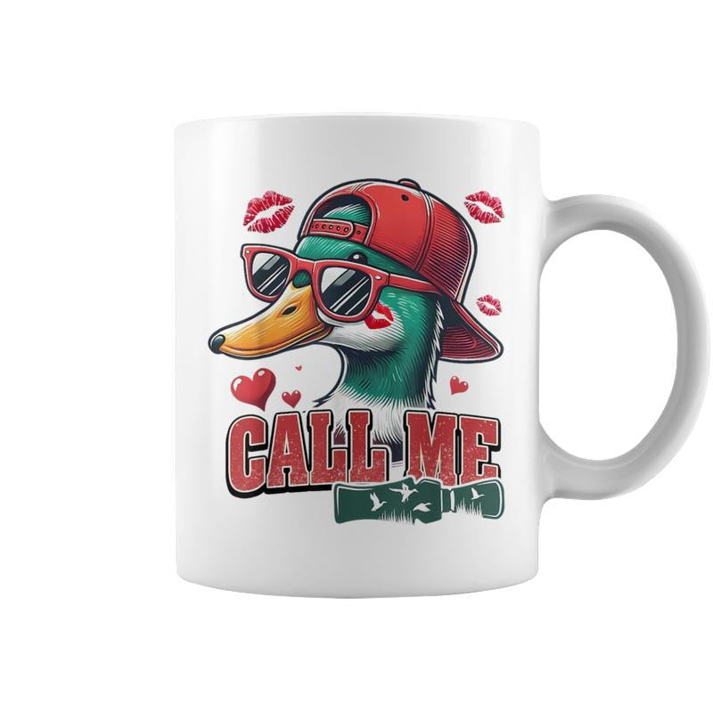Boys Valentines Call Me Duck Hunting Kid Cute Cool Valentine Coffee ...