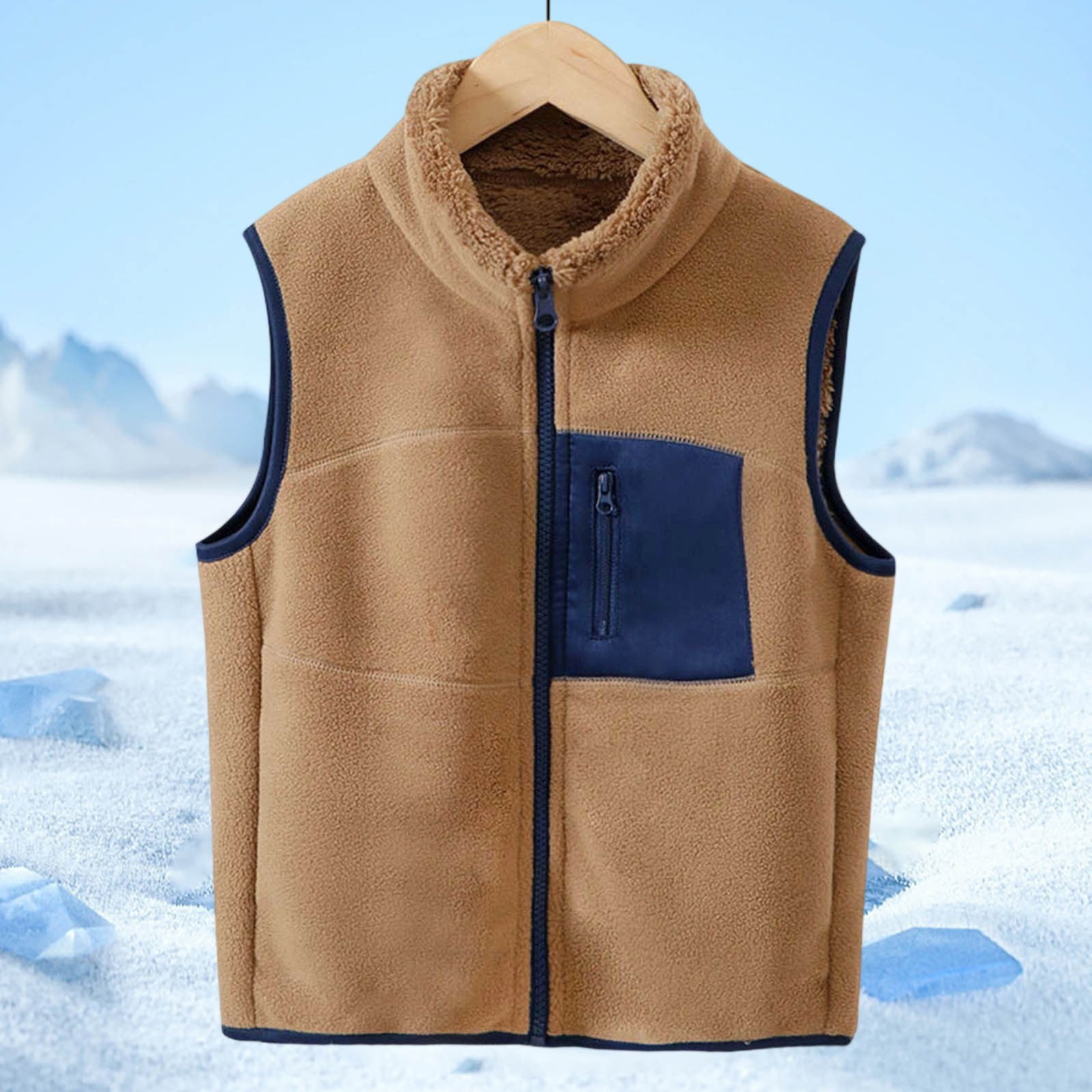 Boys Vest Jacket for Toddlers and Kids Soft Thermal Outerwear Cozy Winter Open Front Cardigan ...