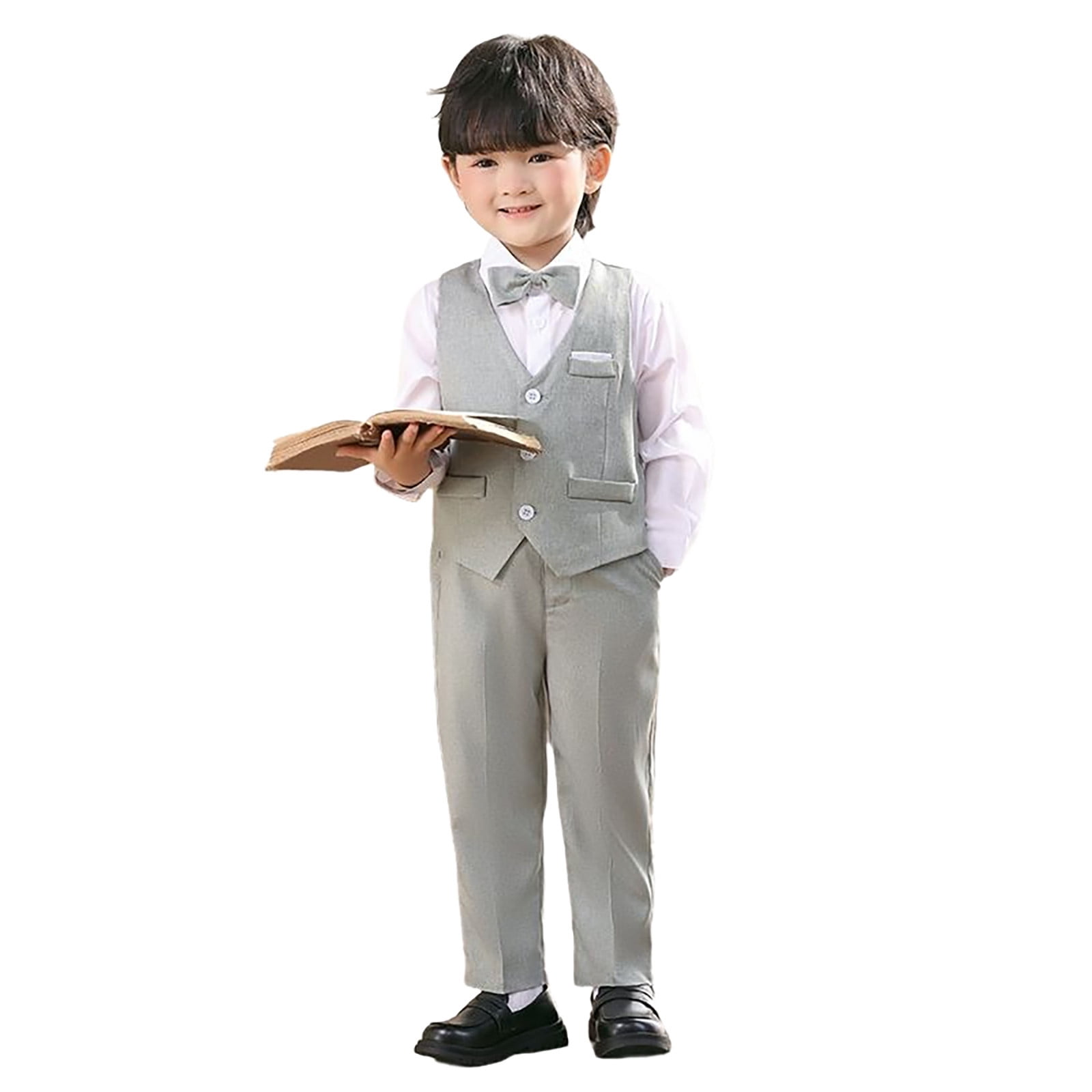 Boys Vest Suits 3 Piece Outfit Tuxedo Set For Kids Formal Suit For Boys ...