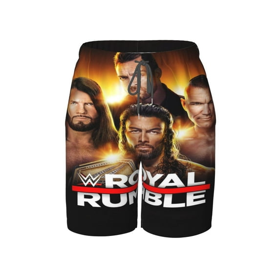 Boys W Wres-Tler We Swim Trunks With Mesh Liner Kids Cartoon Quick Dry ...