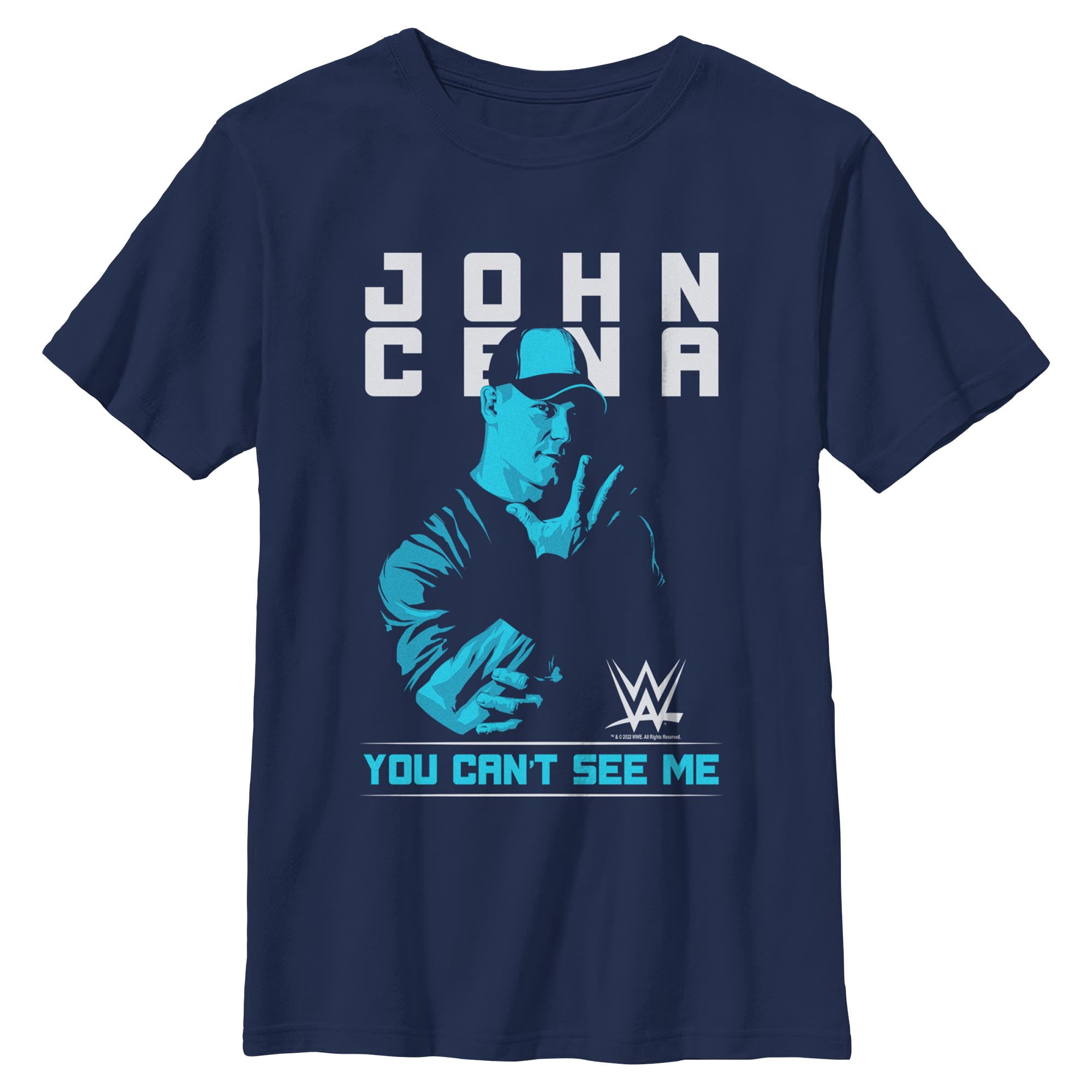 Boys WWE John Cena You Can't See Me Blue T Shirt - Walmart.com