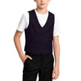 Boys Waistcoat Formal Suit Kids Sleeveless Solid Button Down Waistcoat ...