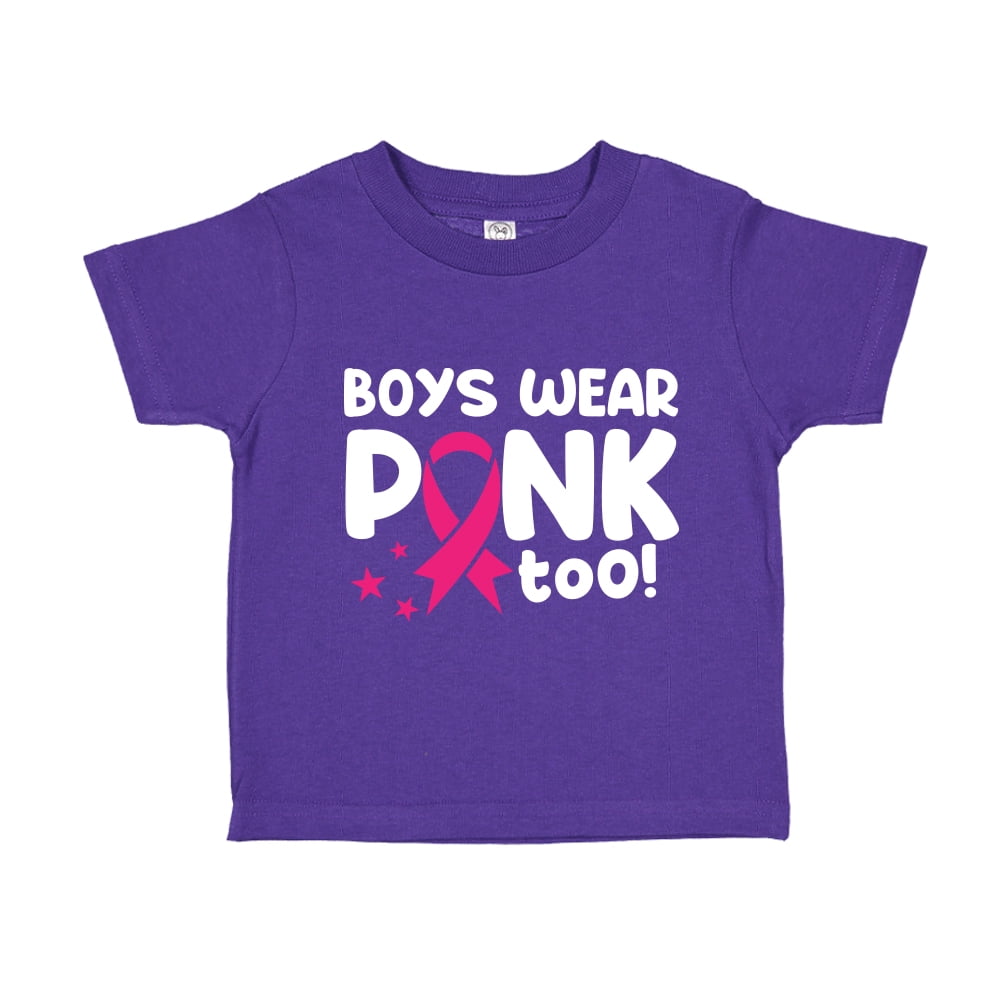 Boys Wear Pink Too Breast Cancer Month Toddler T-Shirt 4T Purple ...