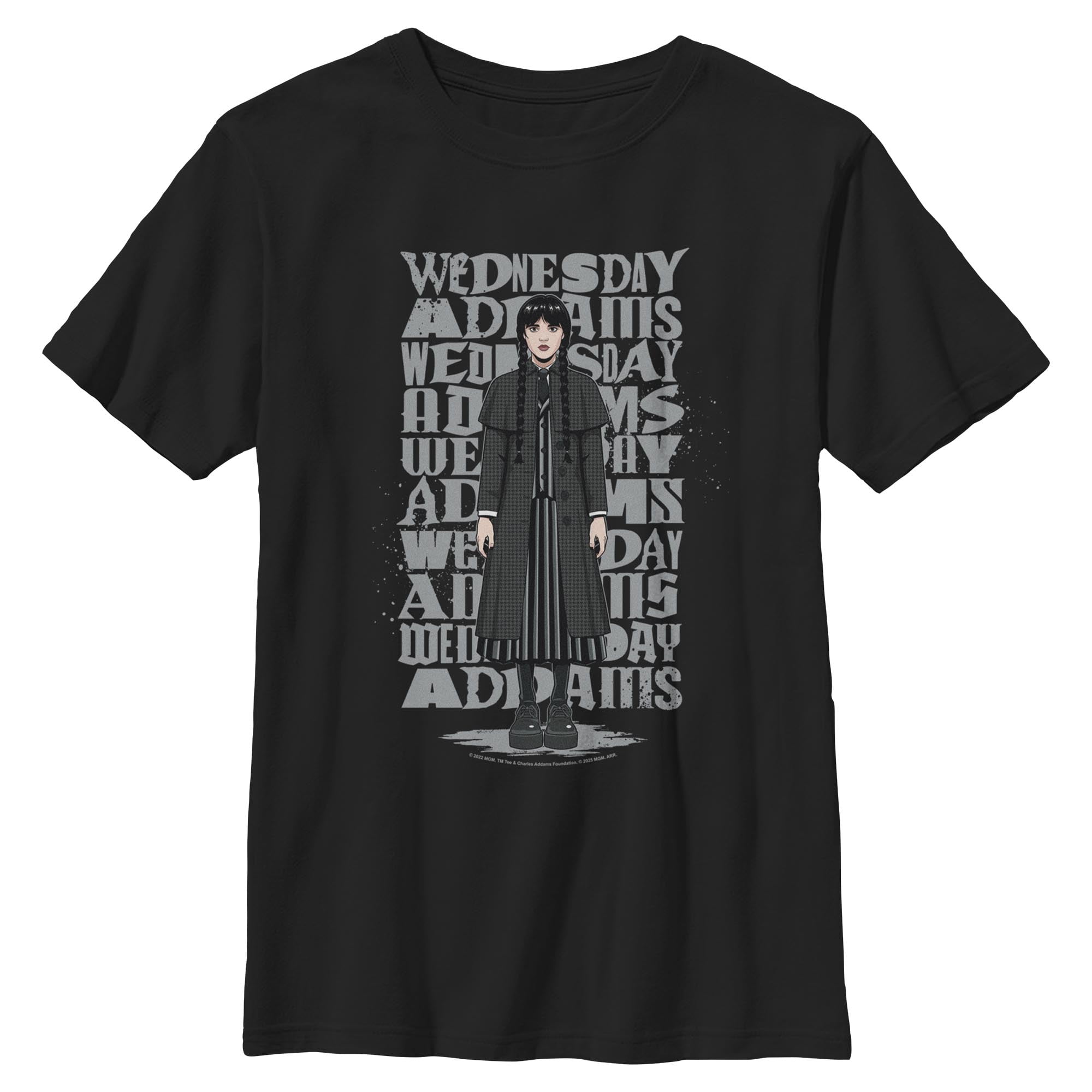 Boys Wednesday Cartoon Addams T Shirt - Walmart.com