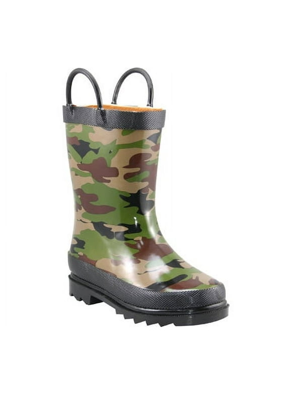 Boys Camo Rubber Boots