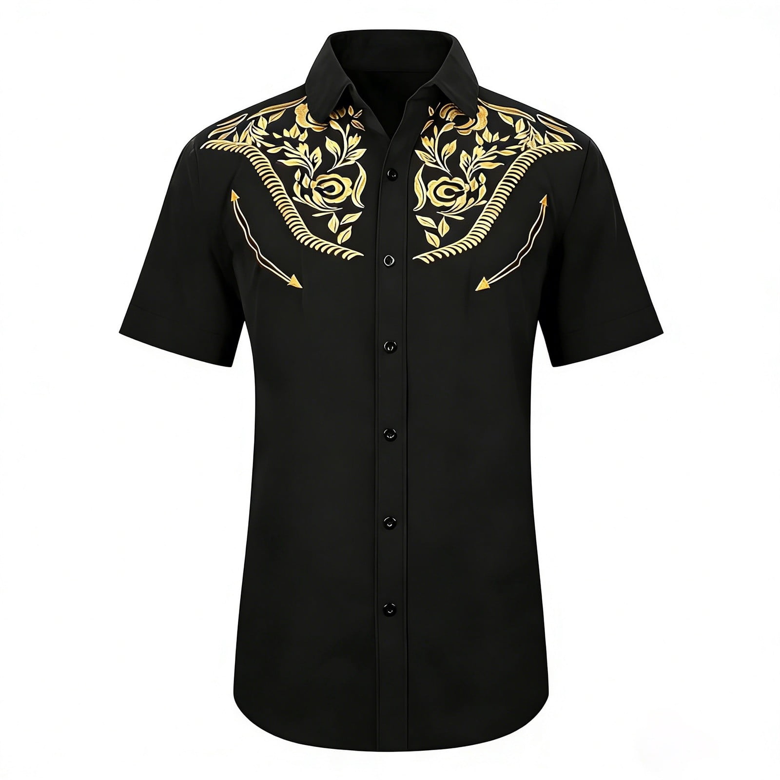 Boys Western Cowboy Print Shirt Short Sleeve Button Down Design Casual ...