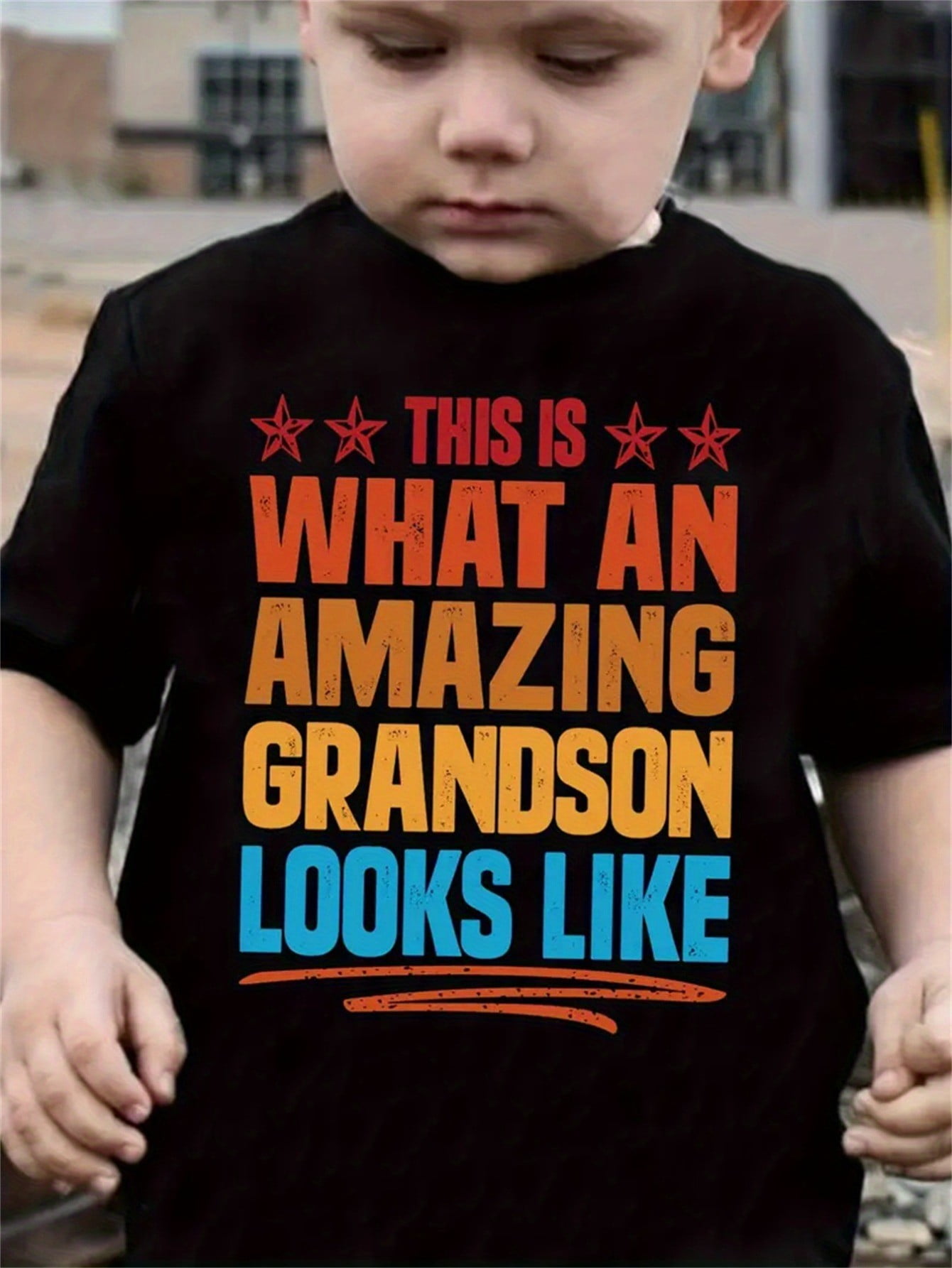 Boys' "What an Amazing Grandson Looks Like" Graphic Tee - Colorful Star ...
