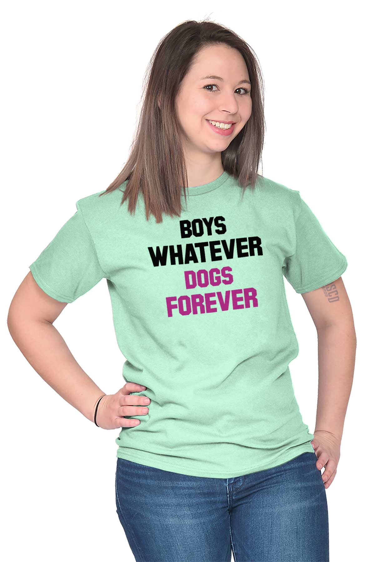 Boys Whatever Dogs Forever Pet Lover Women's Graphic T Shirt Tees ...