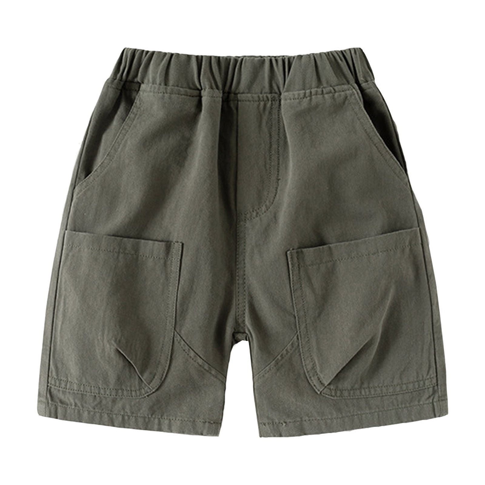 Boys White Shorts Skinny Straight Leg Youth Hiking Outdoor Twill Track ...