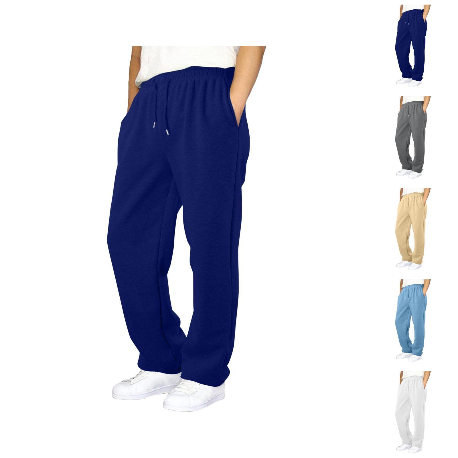 Boys Wide Leg Sweatpants High Waisted Solid Color Loose Fit Soft ...