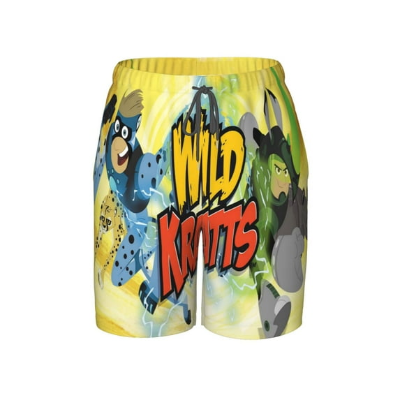 Boys Wild Animal Kra-,Tt2 Swim Trunks With Mesh Liner Kids Cartoon ...