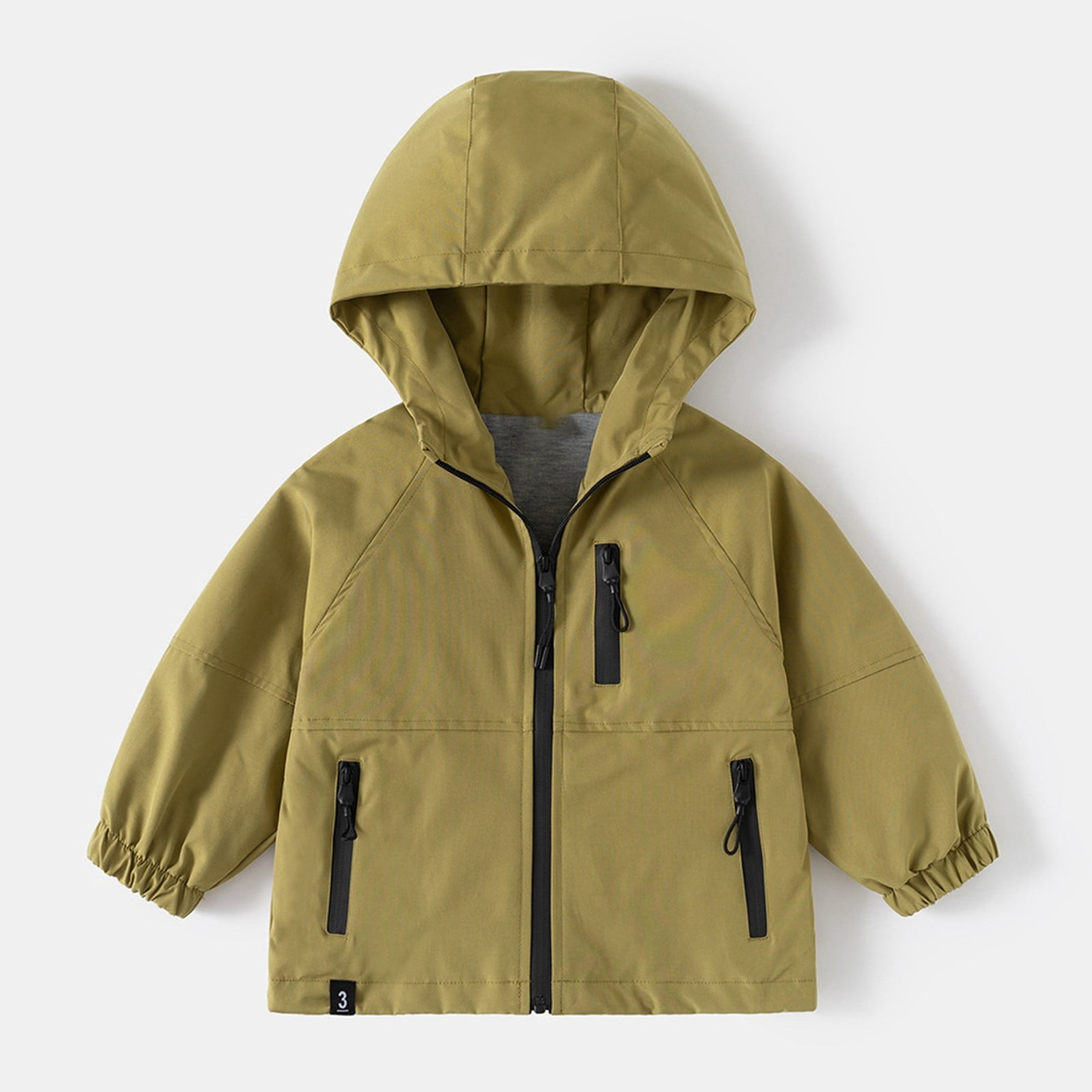 Boys Windbreaker Jacket Lightweight Hooded Zipper Coat Outdoor Casual ...