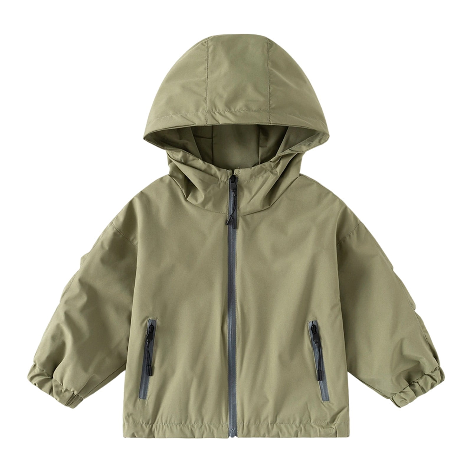 Boys Windbreaker Jacket for Kids - Lightweight Hooded Outdoor Zipper ...