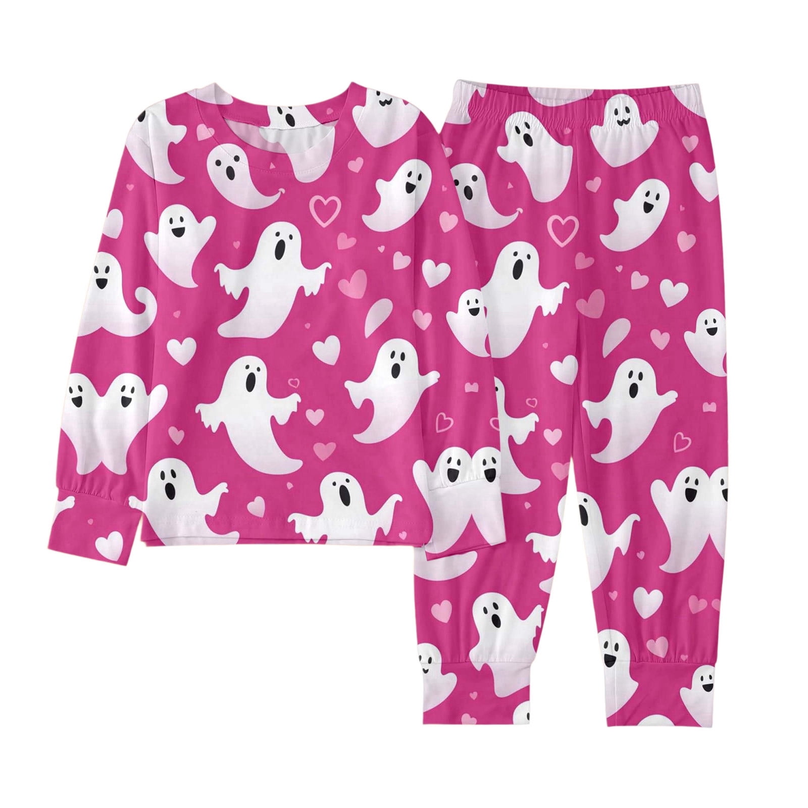 Boys Winter Alien Cartoon Print Long Sleeve Top Pants Pajamas ...