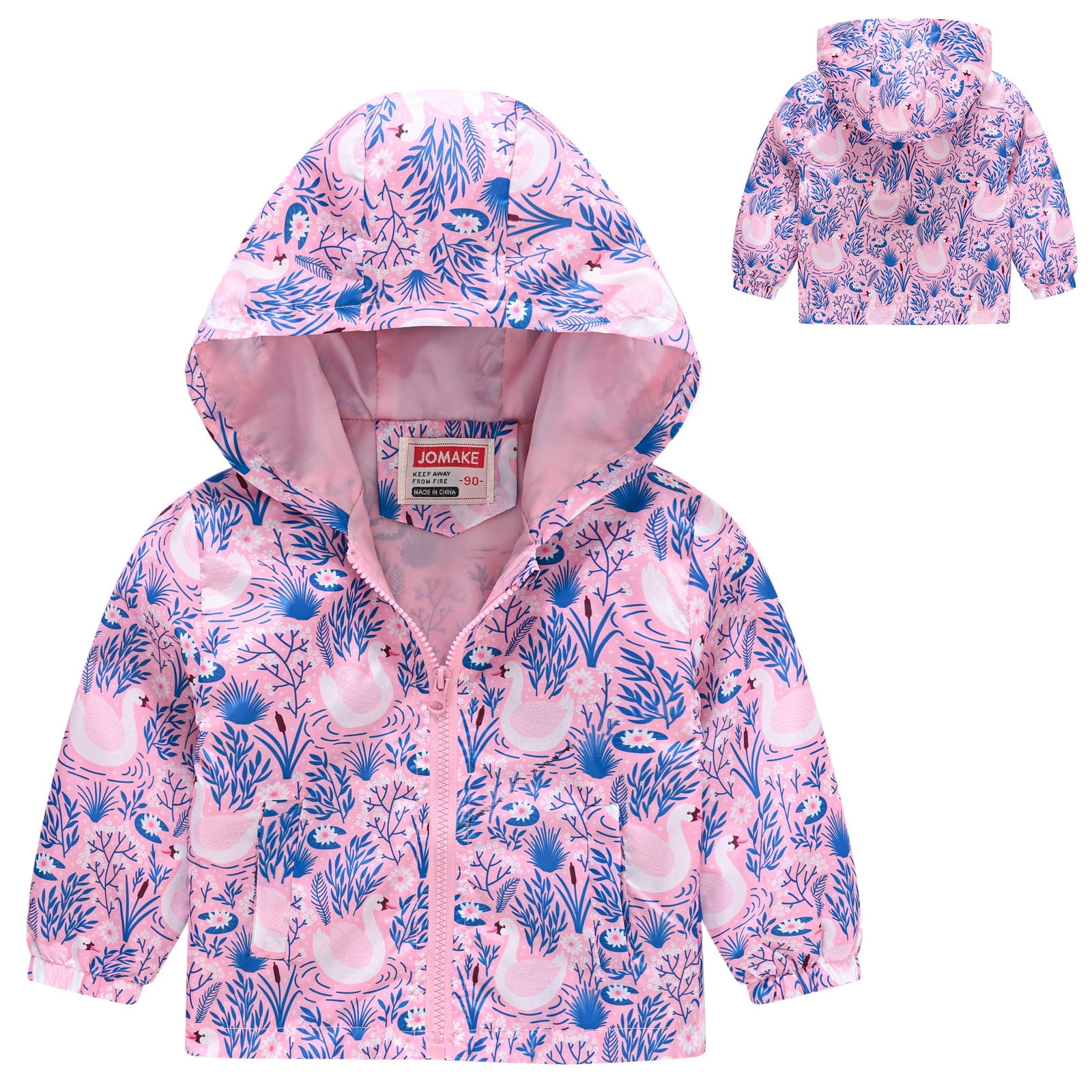 Boys Winter Coat Casual Printing Cartoon Hooded Wear Zipper Long Sleeve ...