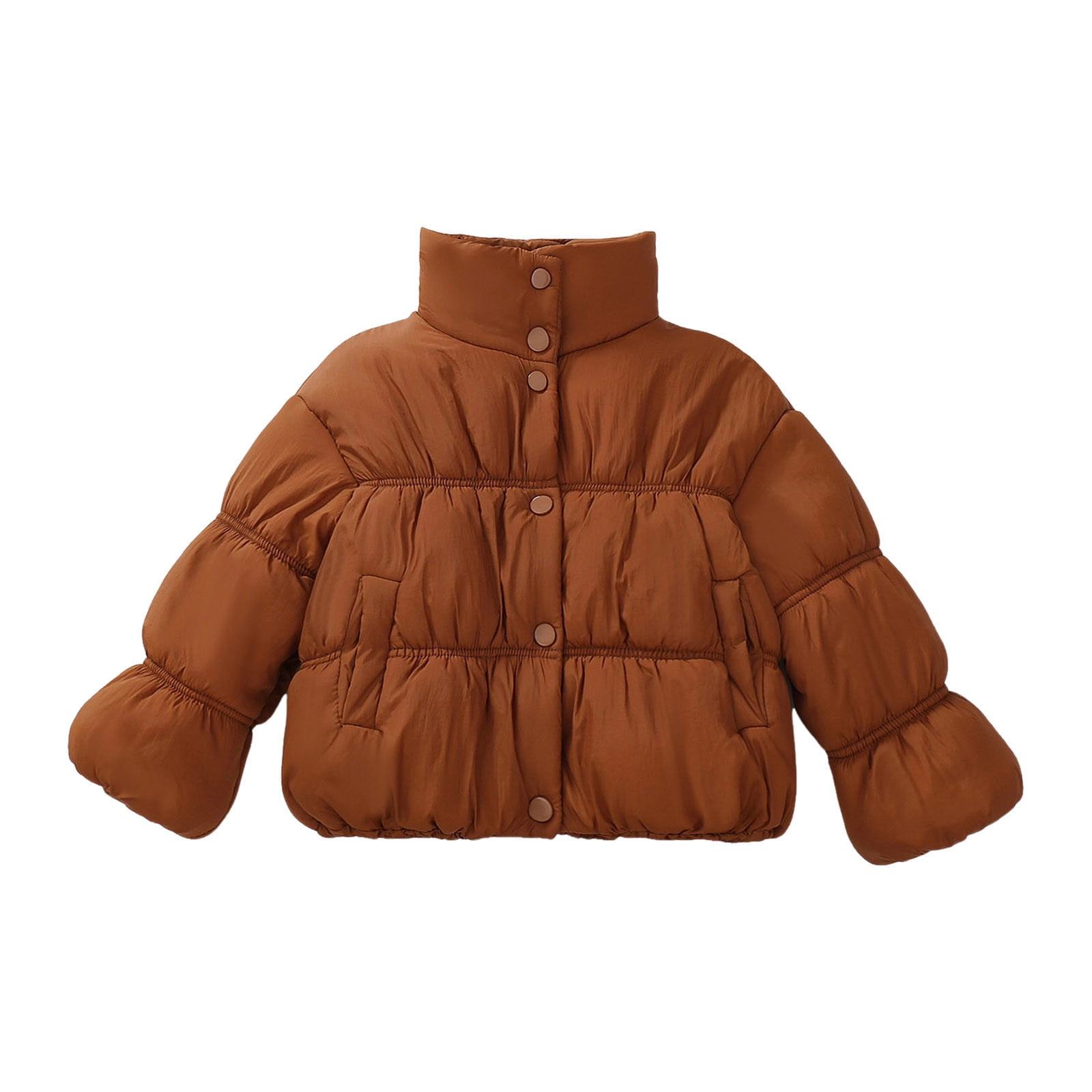 Boys Winter Coats Puffer Coat Boys with Pocket Button Down Coffee ...
