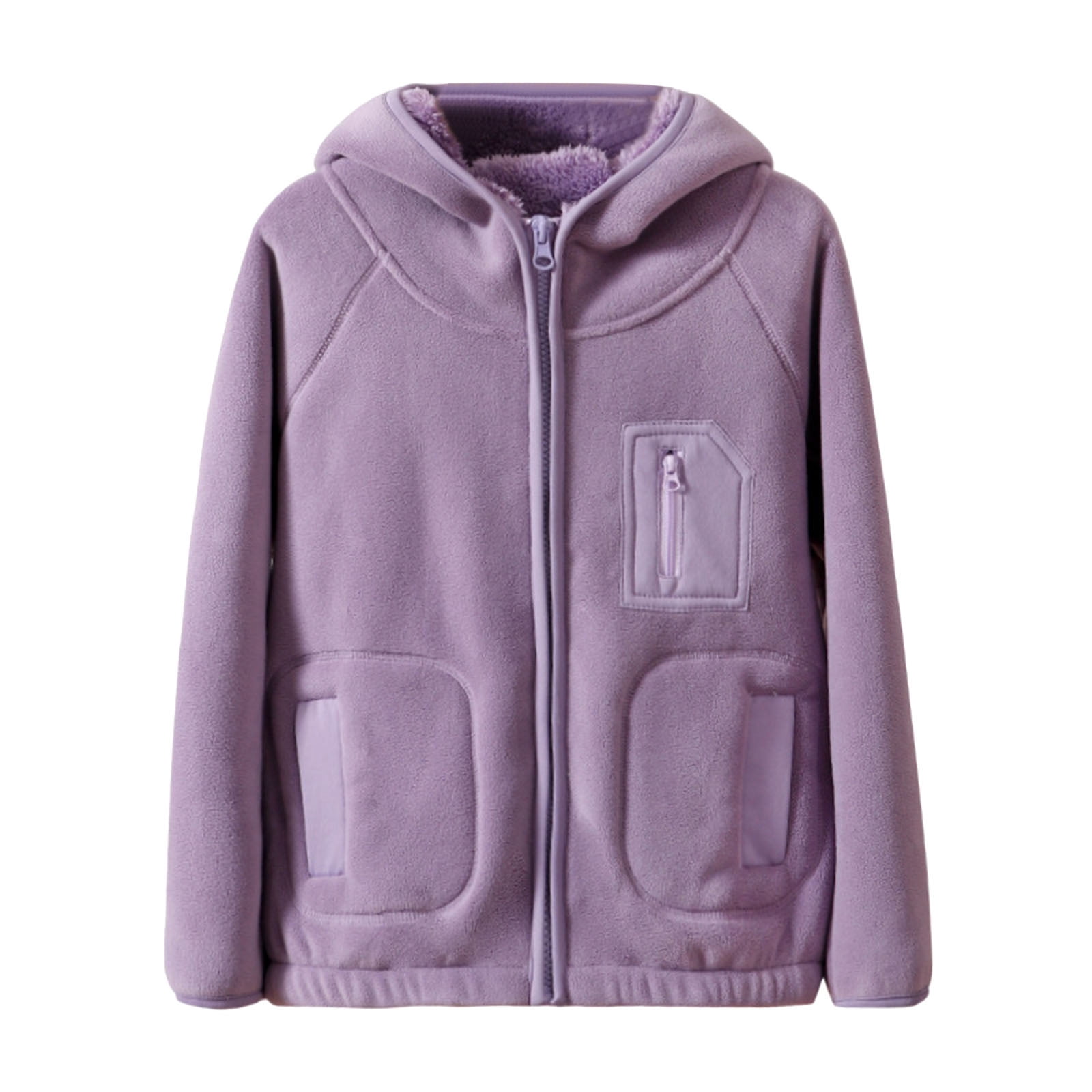 Boys Winter Lined Thickened Thermal Jacket With Hood Outdoor Warm Coats ...