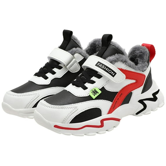 Boys Winter Sneakers Cotton Ankle Booties Unisex Kids Warm High Top ...