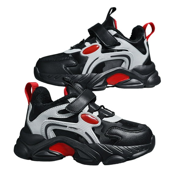 Boys Winter Snow Boots Platform Antislip Hiking Shoes Waterproof Splice ...