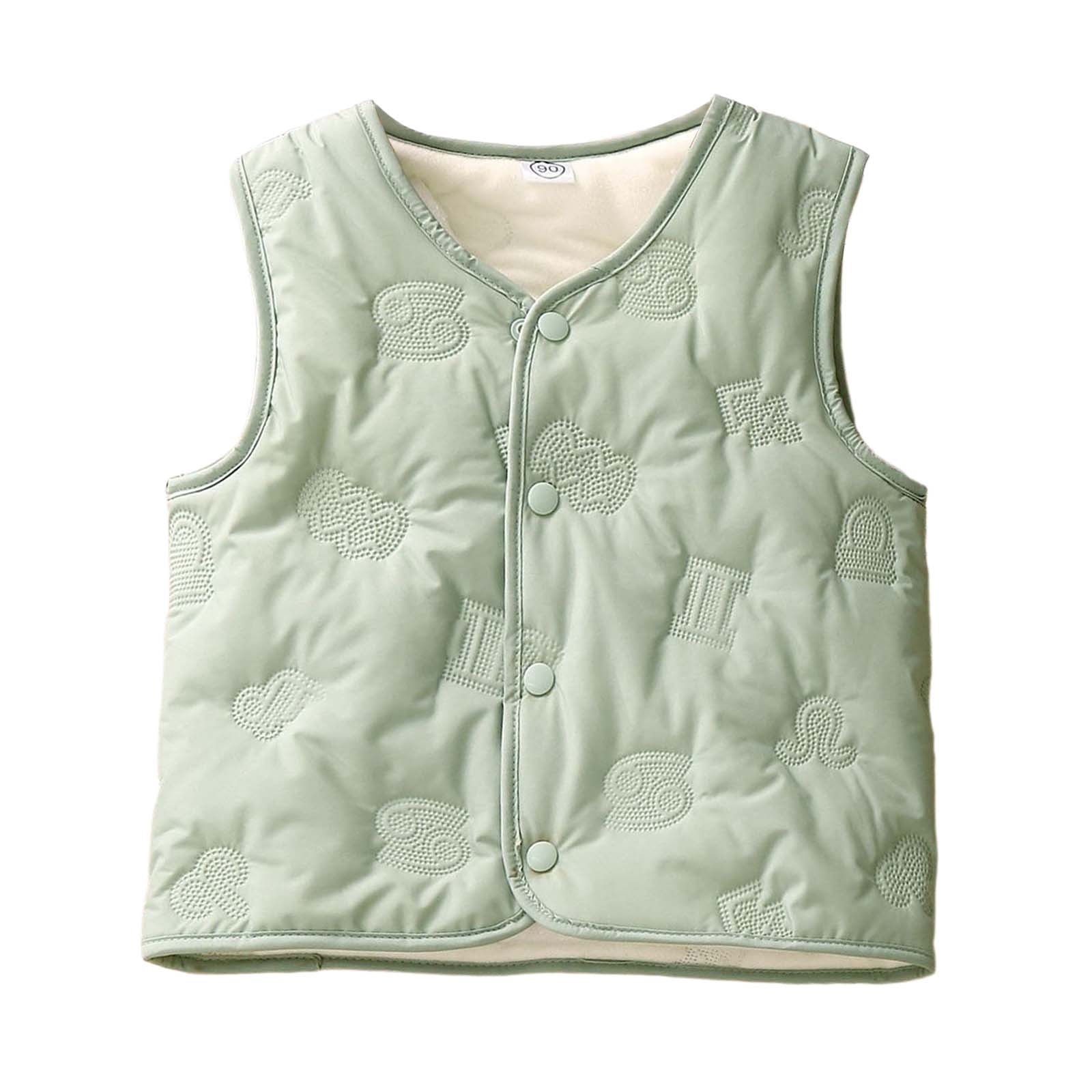 Boys Winter Vest Kids Warm Padded Sleeveless Jacket Thermal Inner Layer ...