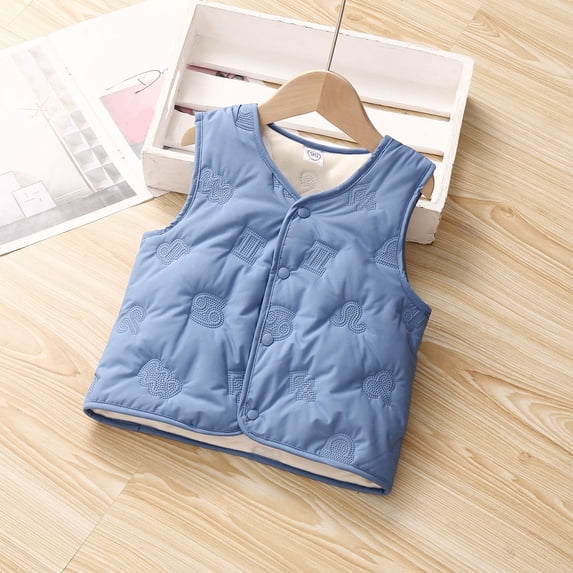 Boys Winter Vest for Kids Thick Padded Sleeveless Jacket Thermal Inner ...