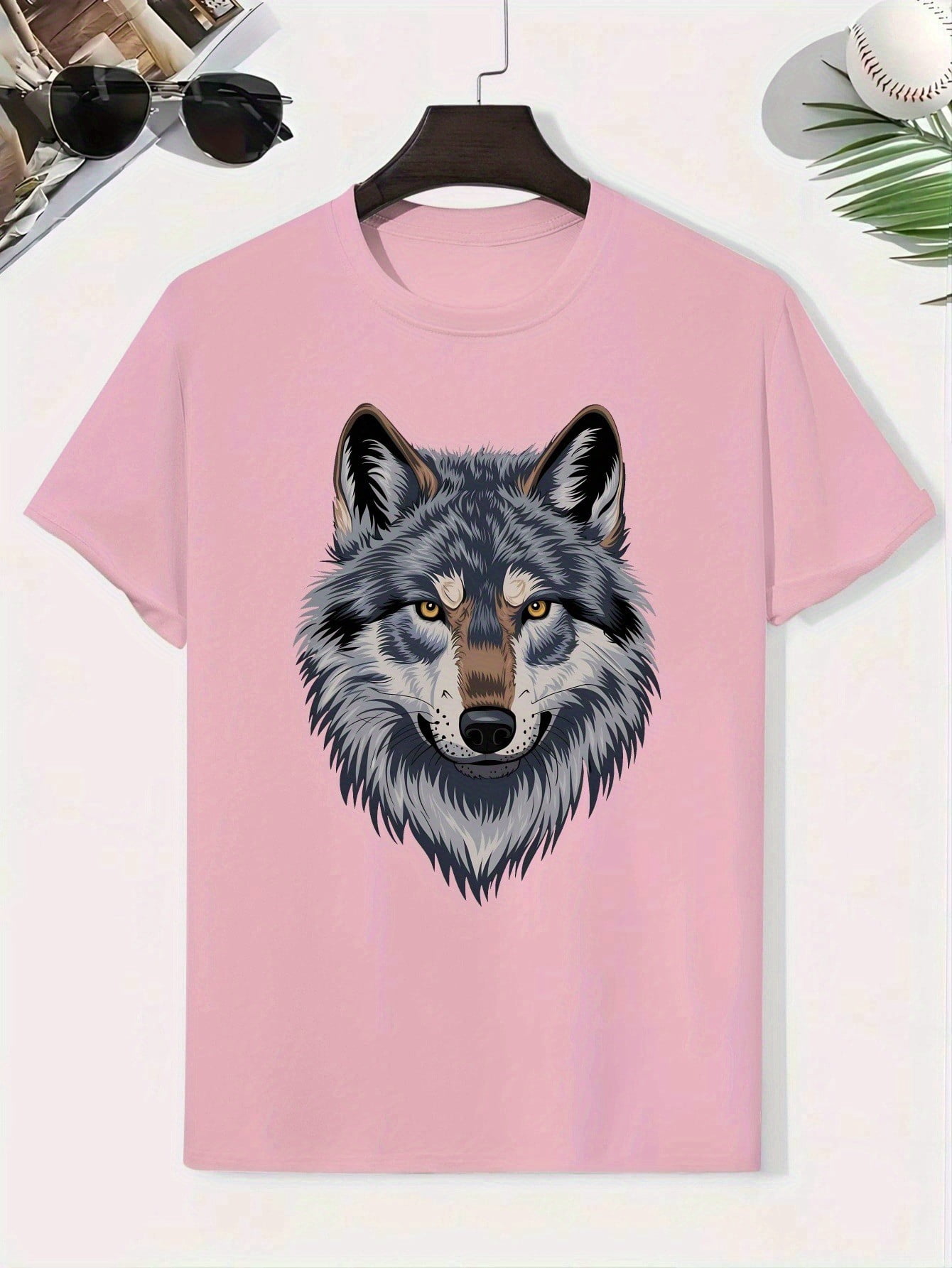 Boys' Wolf Head Graphic T-Shirt - Soft Cotton, Lightweight ...