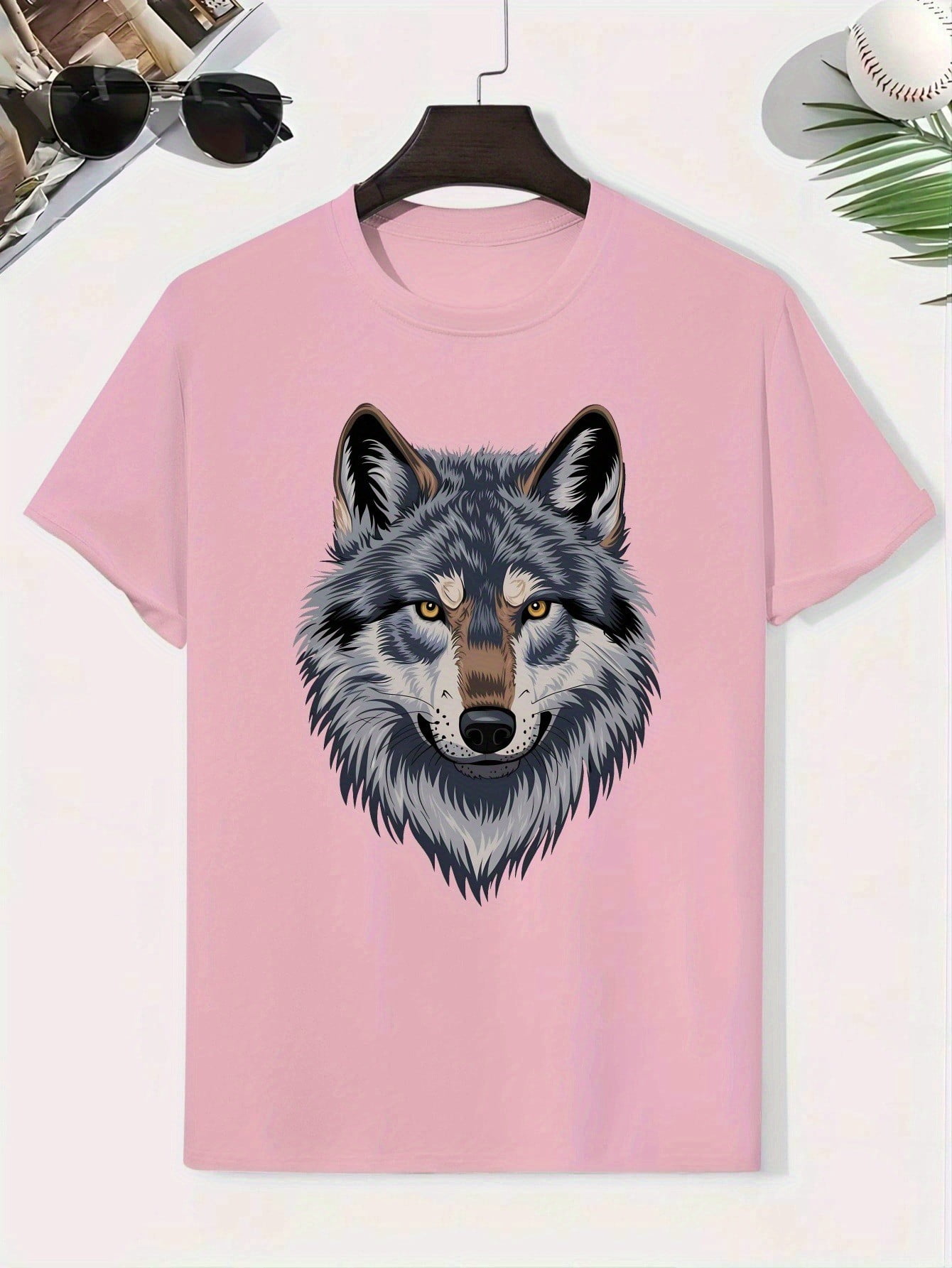 Boys' Wolf Head Graphic T-Shirt - Soft Cotton, Lightweight Comfortable ...